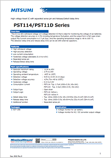 [Catalog Download] 40V High Withstand Voltage Reset IC "PST114 series ...